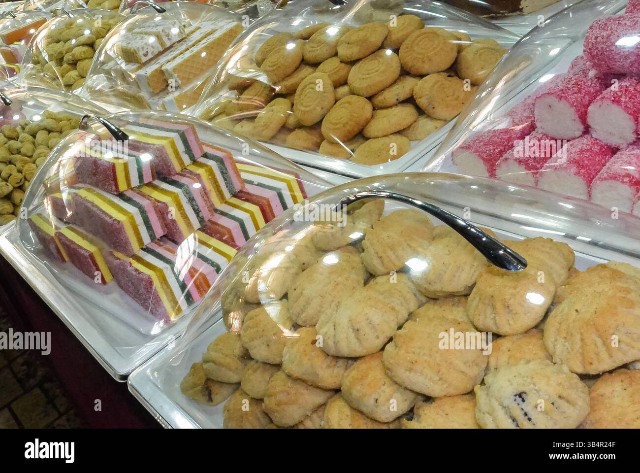 Traditional oriental sweet pastry cookies, pastilles, marmalade, Middle ...