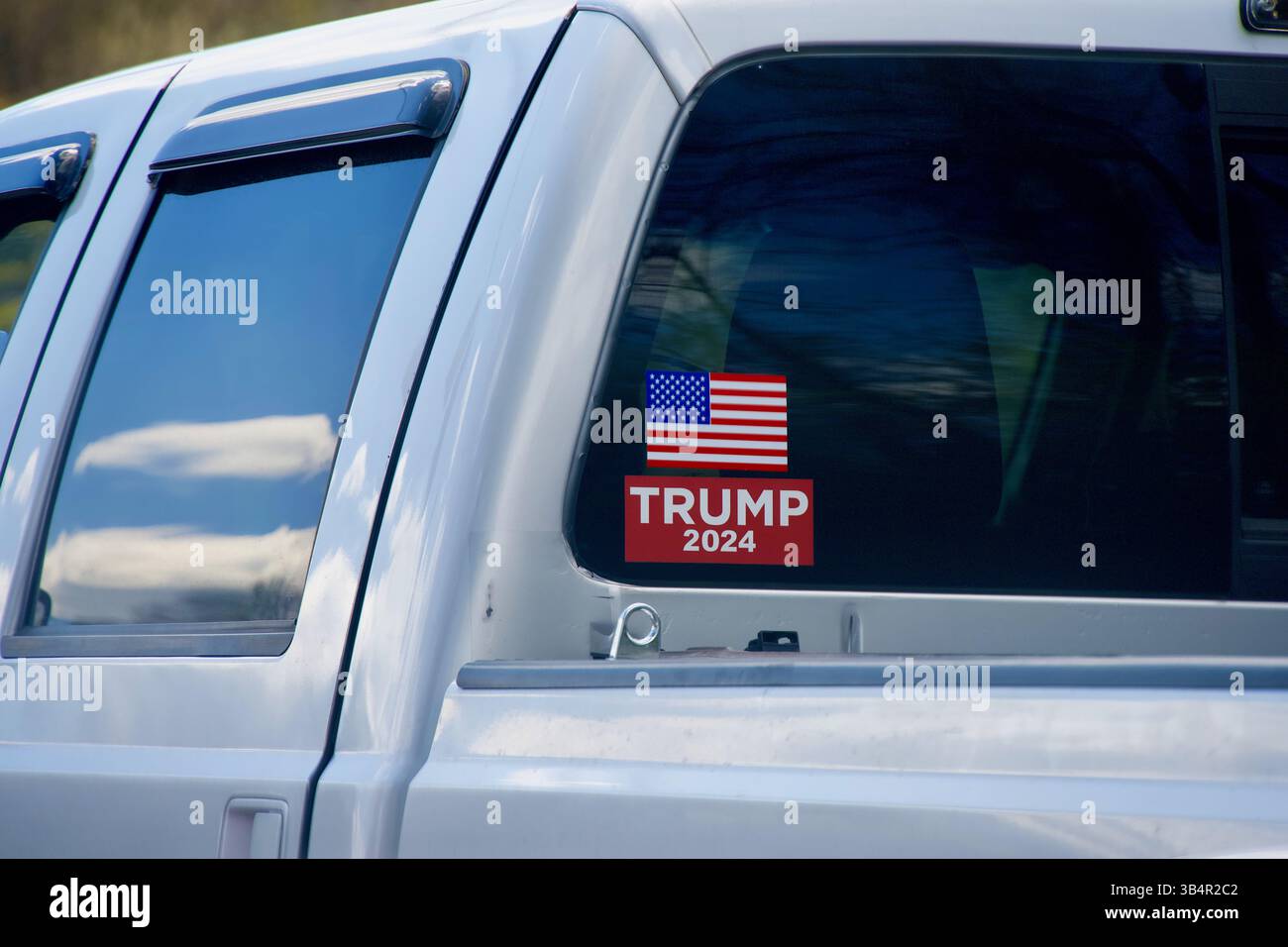 Fairfax County, Virginia, USA - April 16, 2025: Close-up of an American ...
