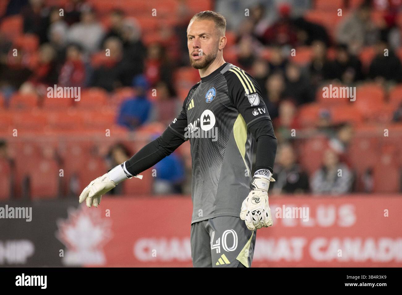 Jonathan Sirois #40 seen in action during the Canadian Championship ...
