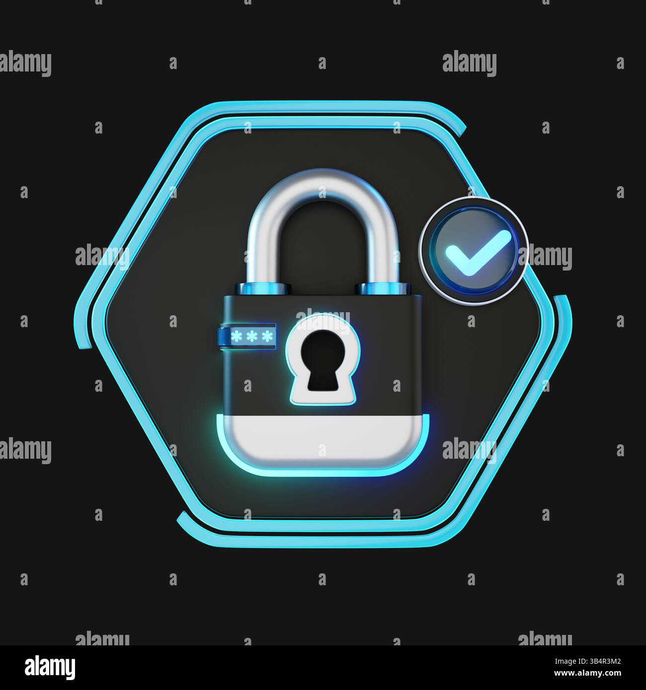 Security padlock icon fingerprint hi-res stock photography and images ...