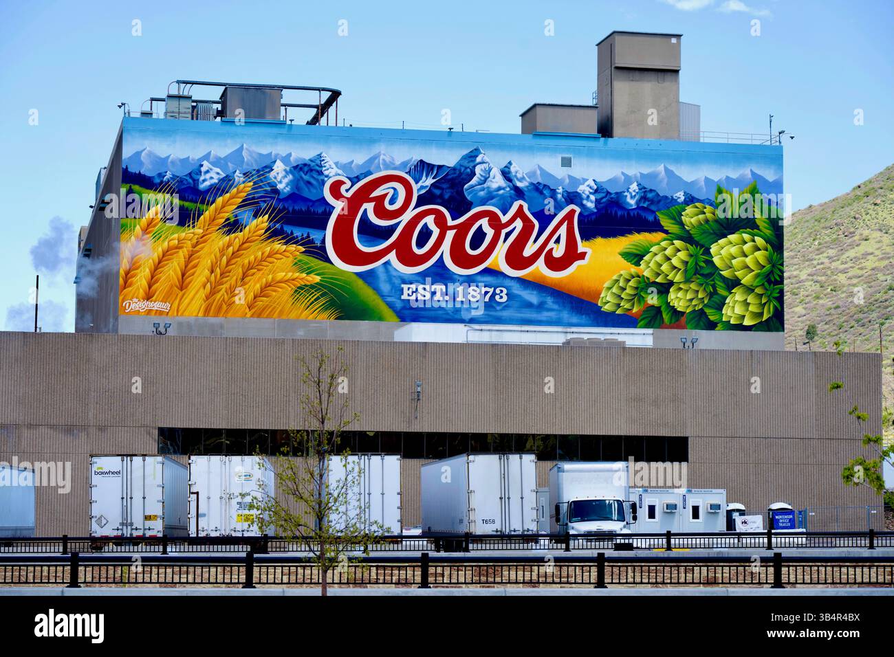 Golden, Colorado, USA - April 26, 2025: A vibrantly painted ...