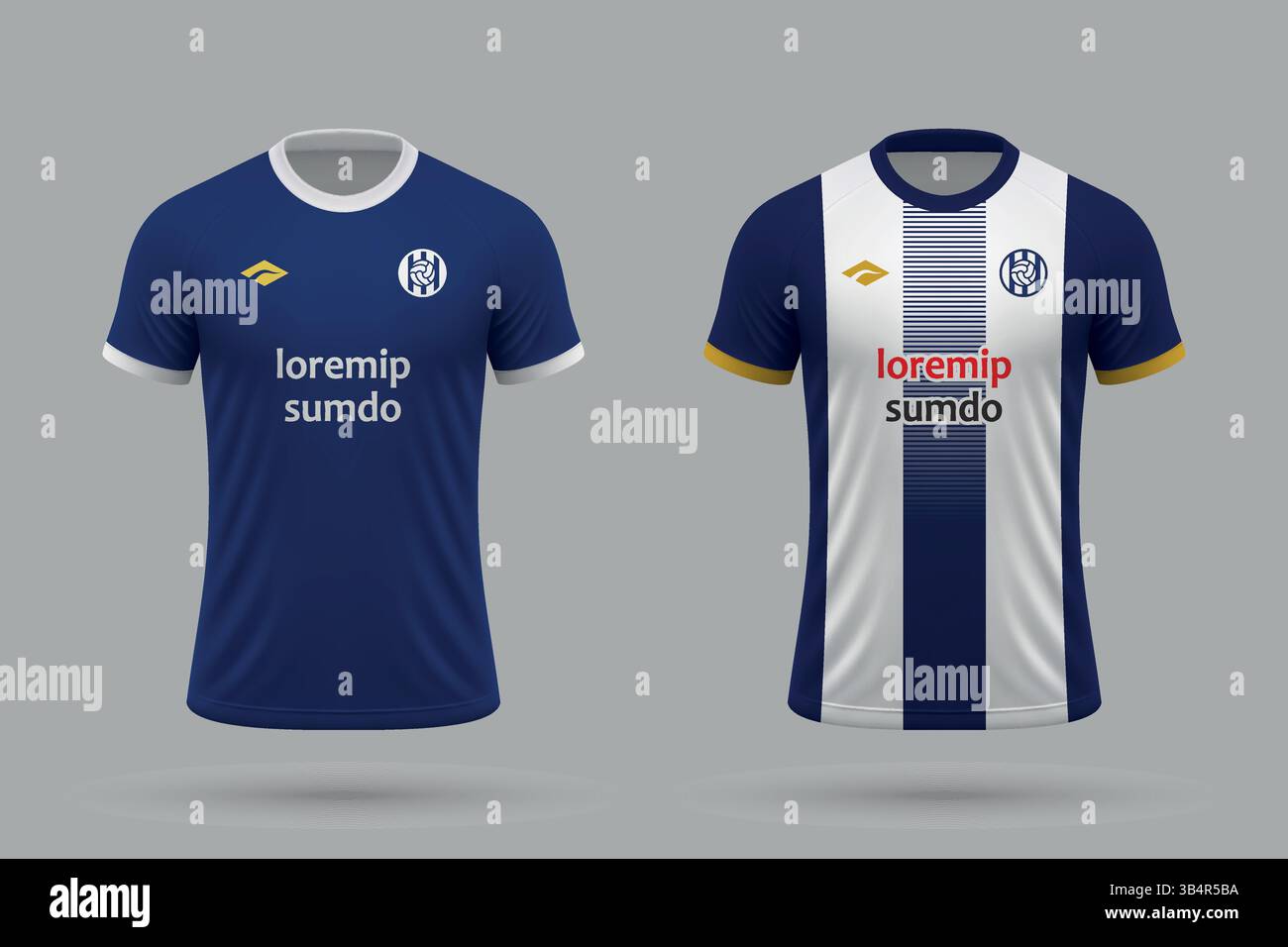 3d realistic soccer home and away jersey in Alianza Lima style ...