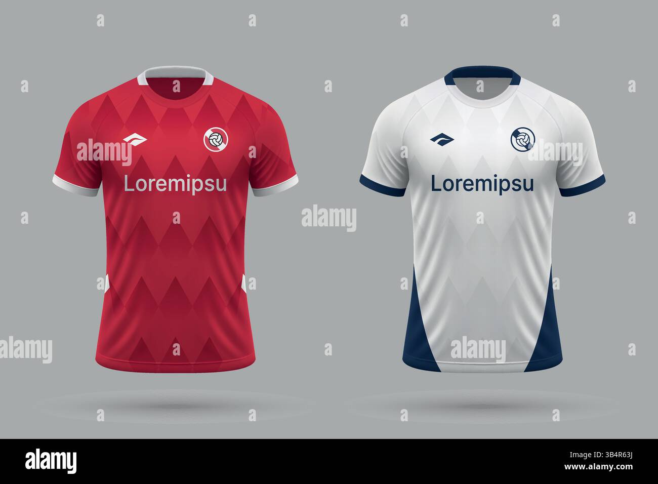 3d realistic soccer home and away jersey in Independiente style ...