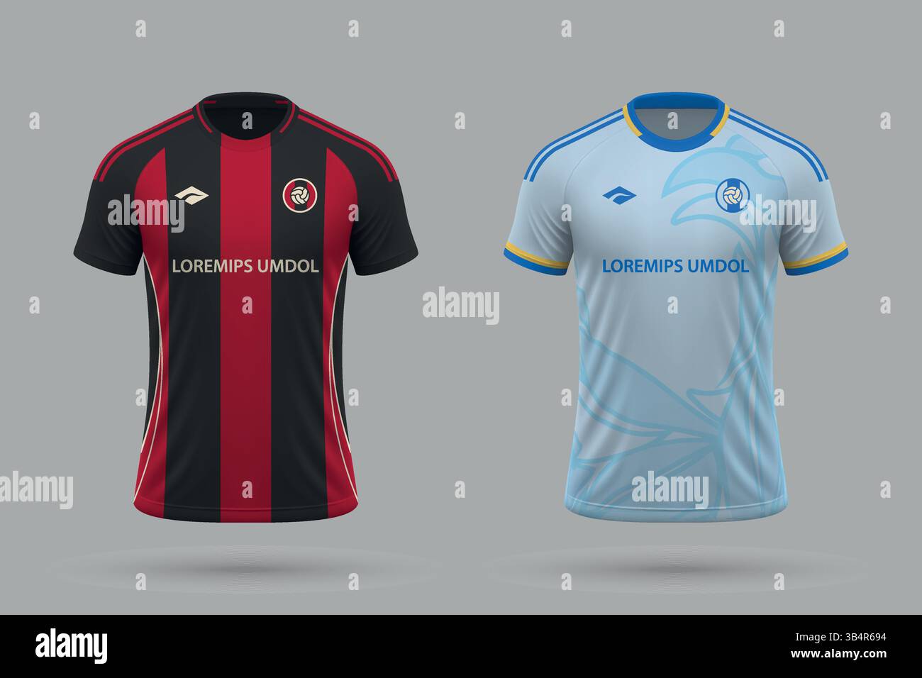 3d realistic soccer home and away jersey in Atlanta style, football kit ...