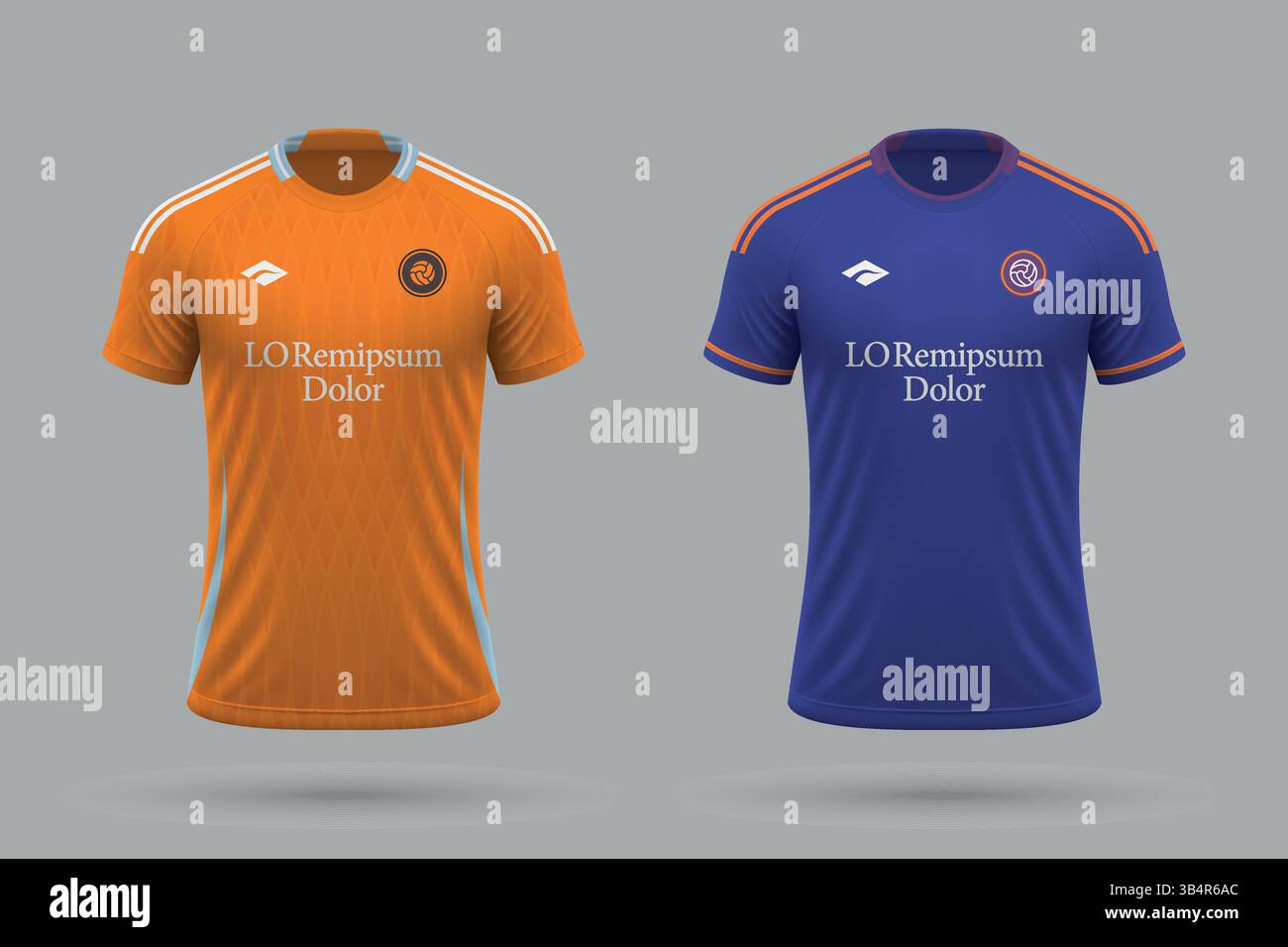 3d realistic soccer home and away jersey in Houston Dynamo style ...