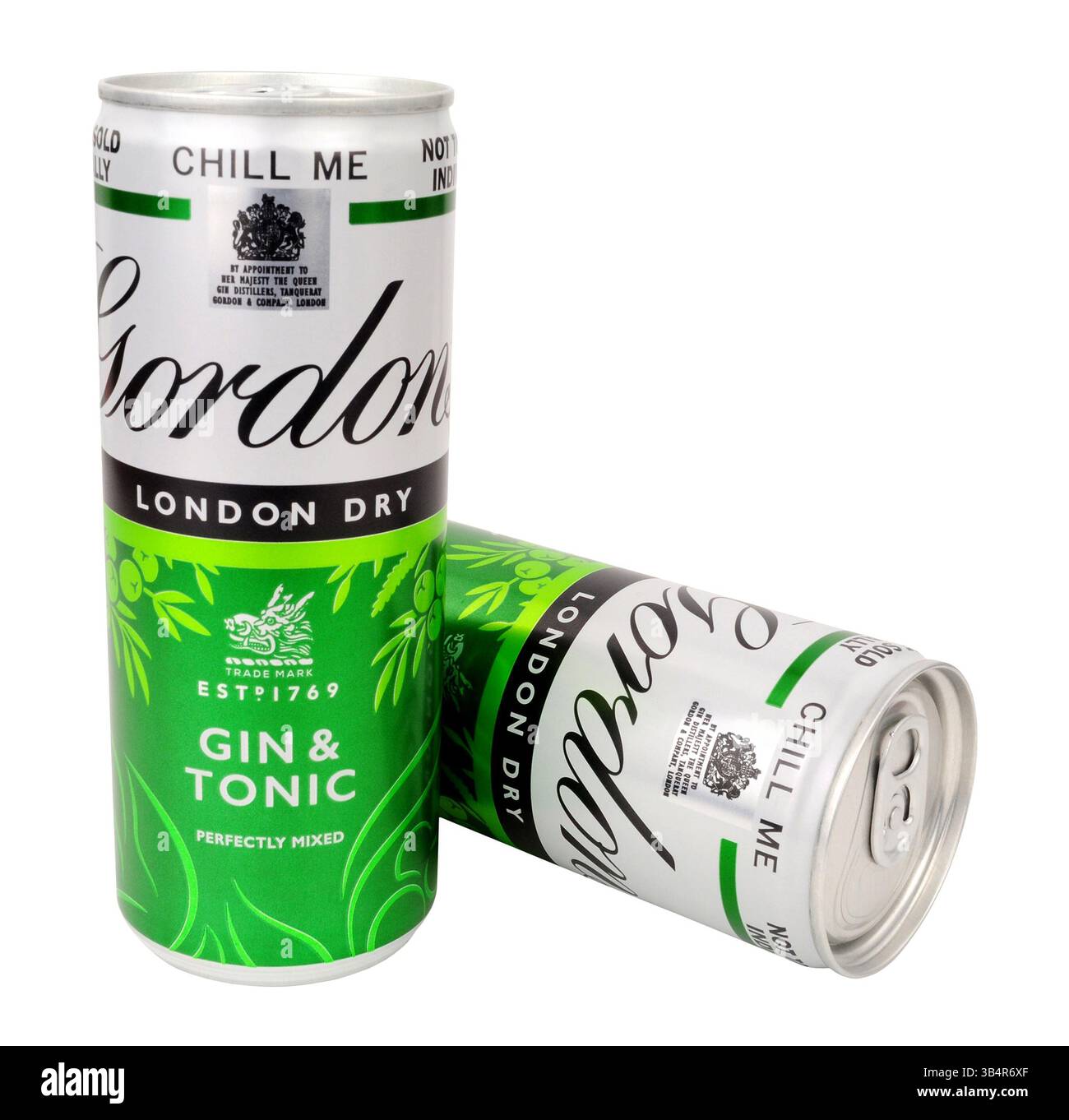 Gordons London dry gin and tonic water drink mix individual 250ml can ...