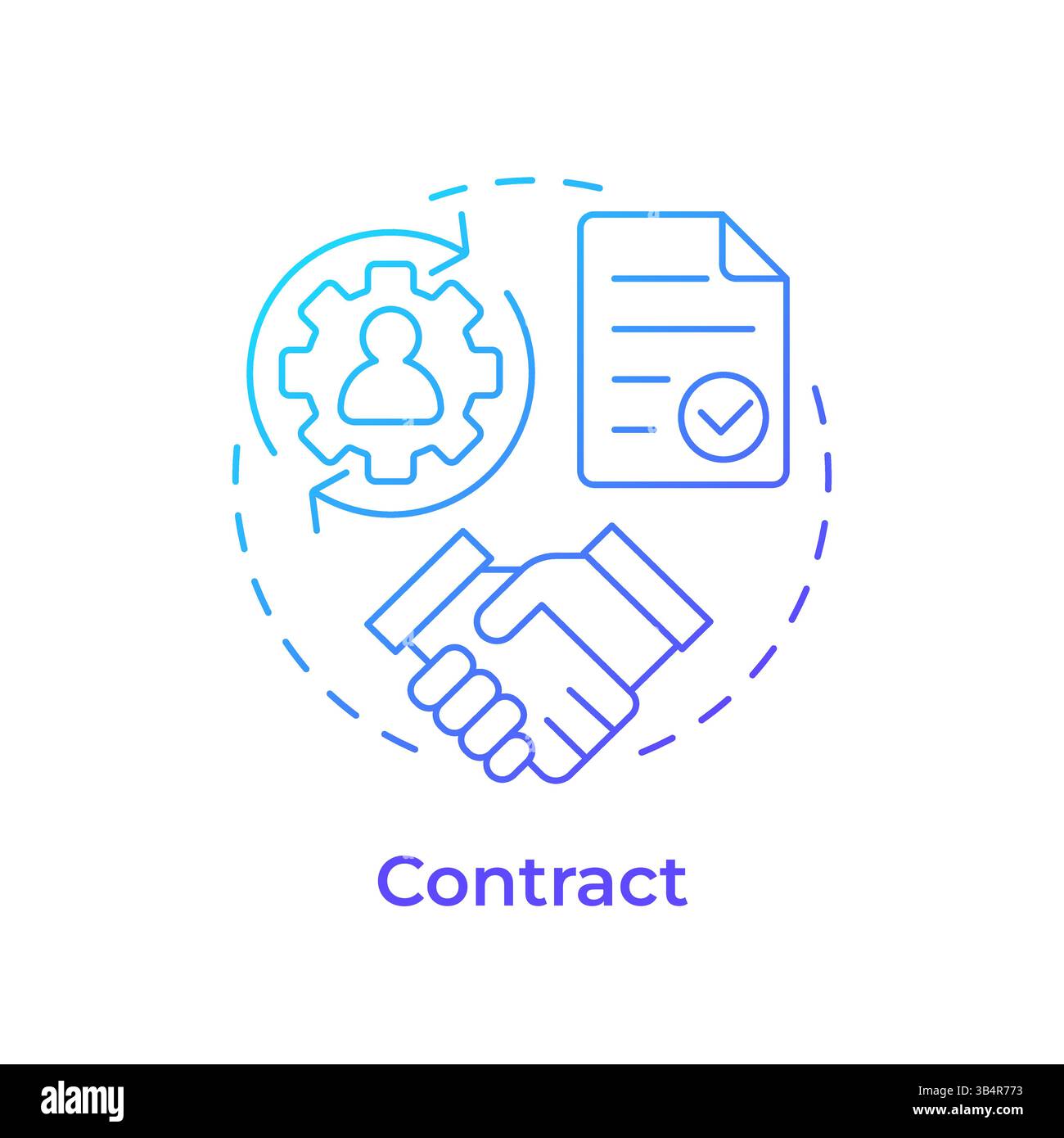 Contract blue gradient concept icon Stock Vector Image & Art - Alamy