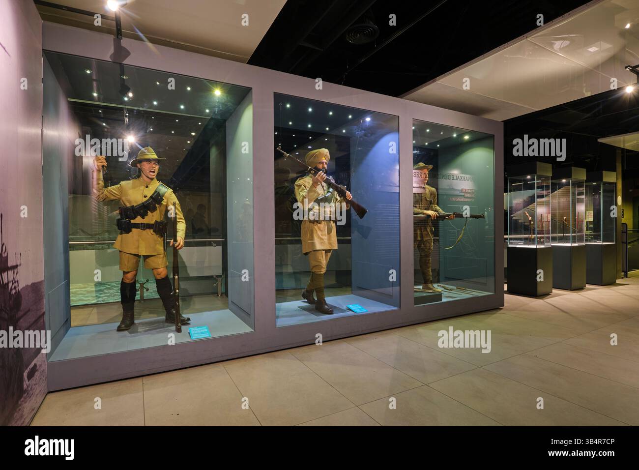 Interior display with exhibit of uniforms. At Epic Promotion Center WWI ...