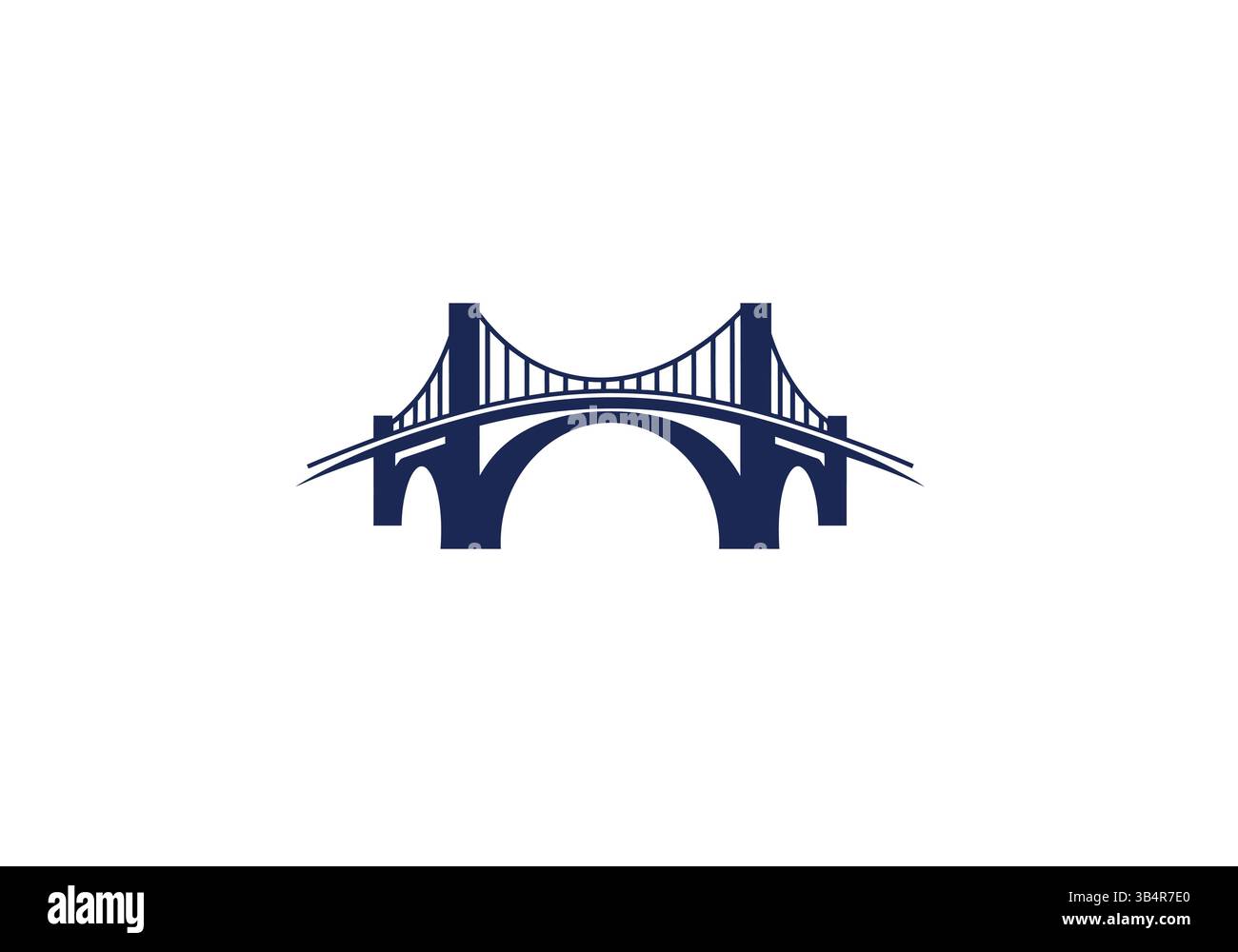 Minimalist suspension bridge icon hi-res stock photography and images ...