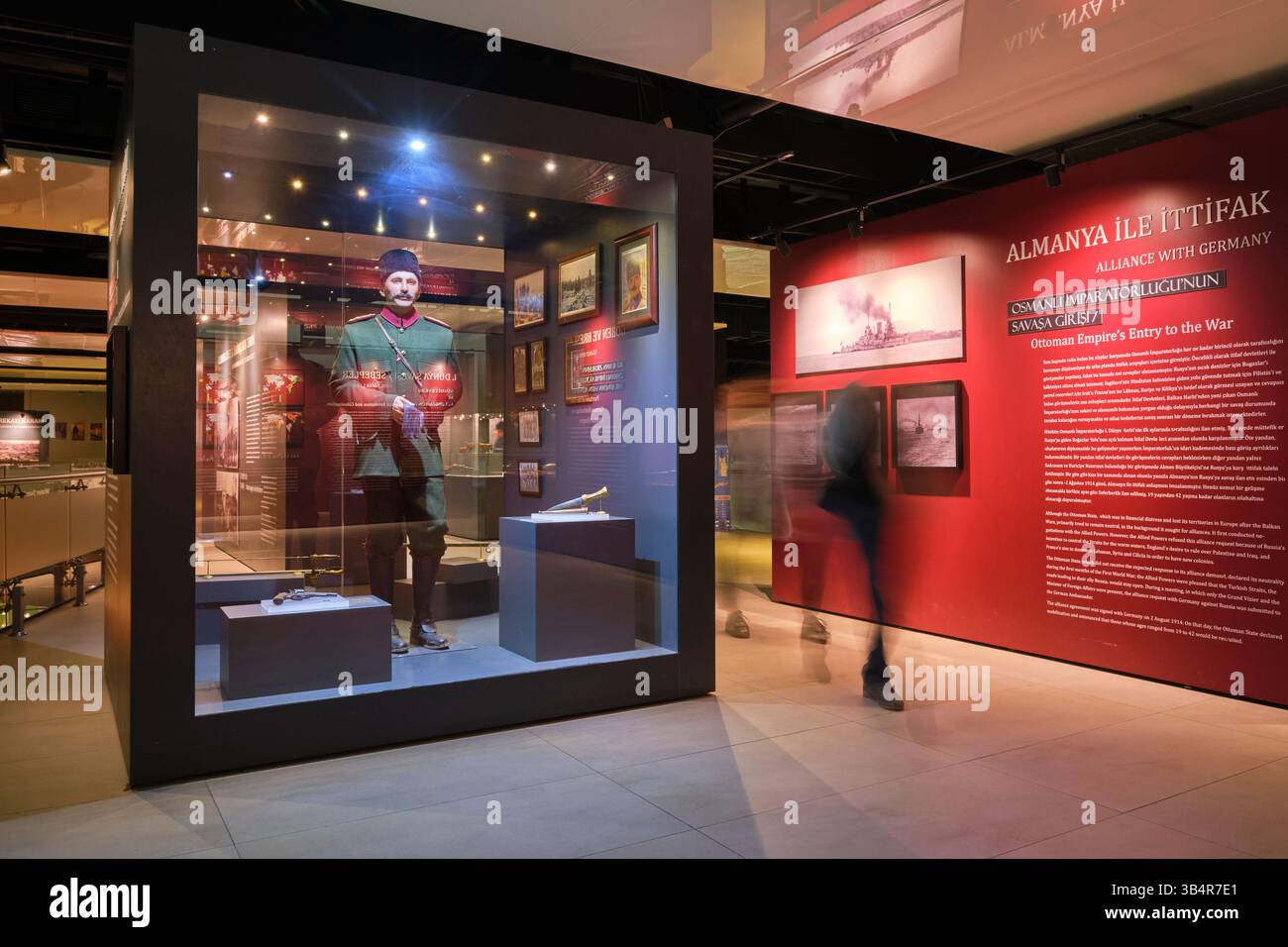 Interior display with exhibit of uniforms. At Epic Promotion Center WWI ...