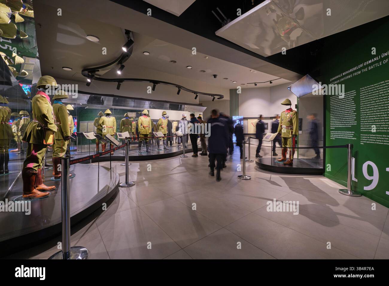 Interior display with exhibit of uniforms. At Epic Promotion Center WWI ...