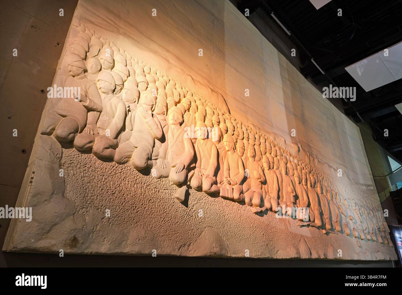 A large, stone carved frieze of Turkish troops in battle. At Epic ...