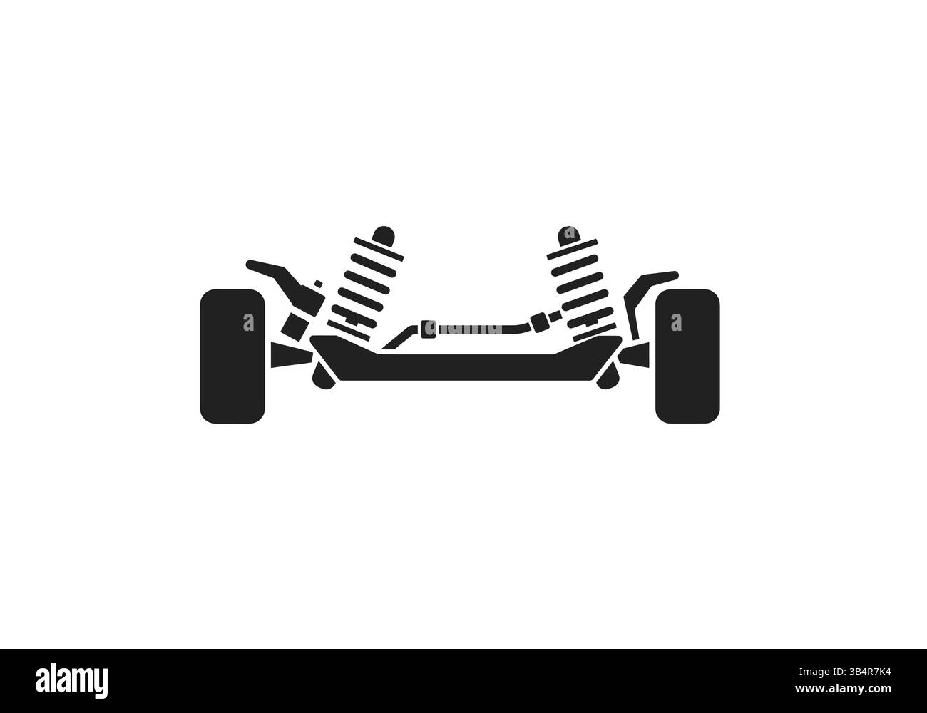 Minimalist Car Suspension System Icon – Automotive Mechanics Symbol ...