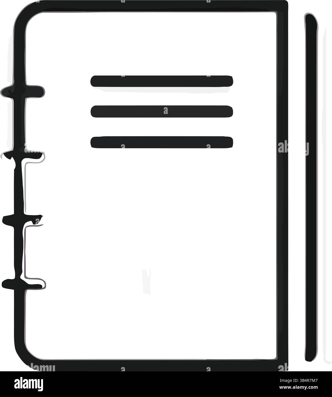 Minimalist Notebook Icon – Stationery and Organization Symbol Stock ...