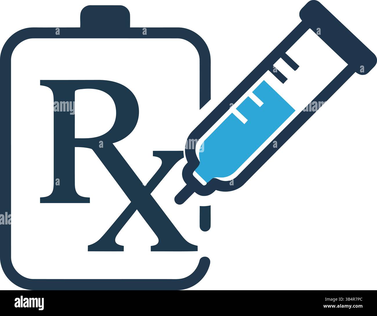 Prescription Symbol and Syringe Medical Illustration Stock Vector Image ...