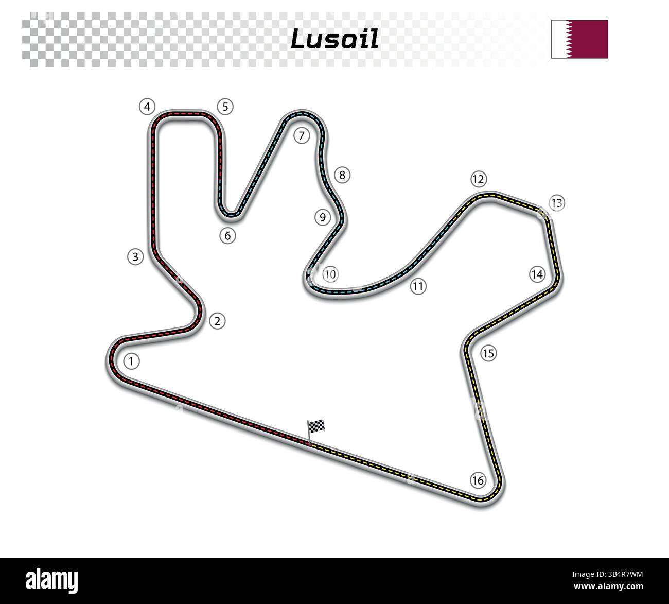 Lusail circuit for motorsport and autosport. Qatar grand prix race ...