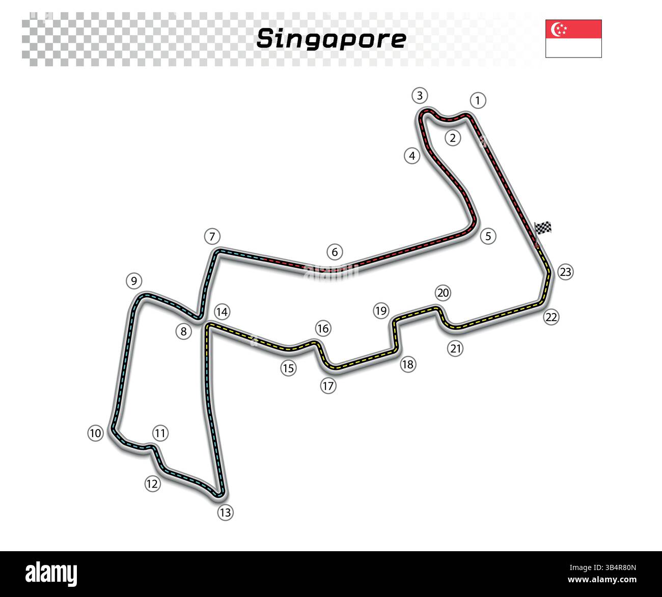 Singapore circuit for motorsport and autosport. Singapore grand prix ...