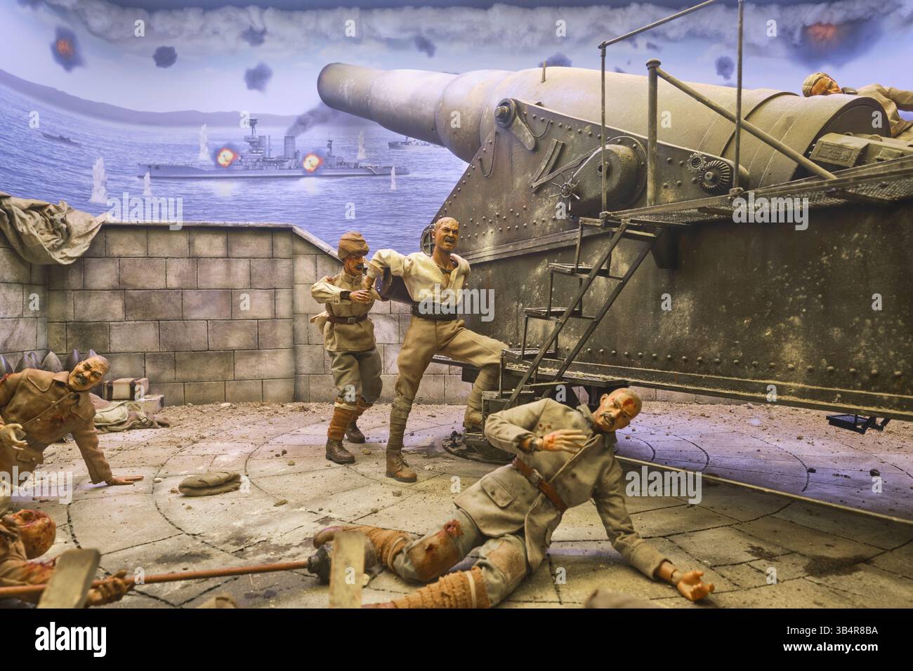 Diorama, recreation of Corporal Seyit and his famous mortar, shell ...