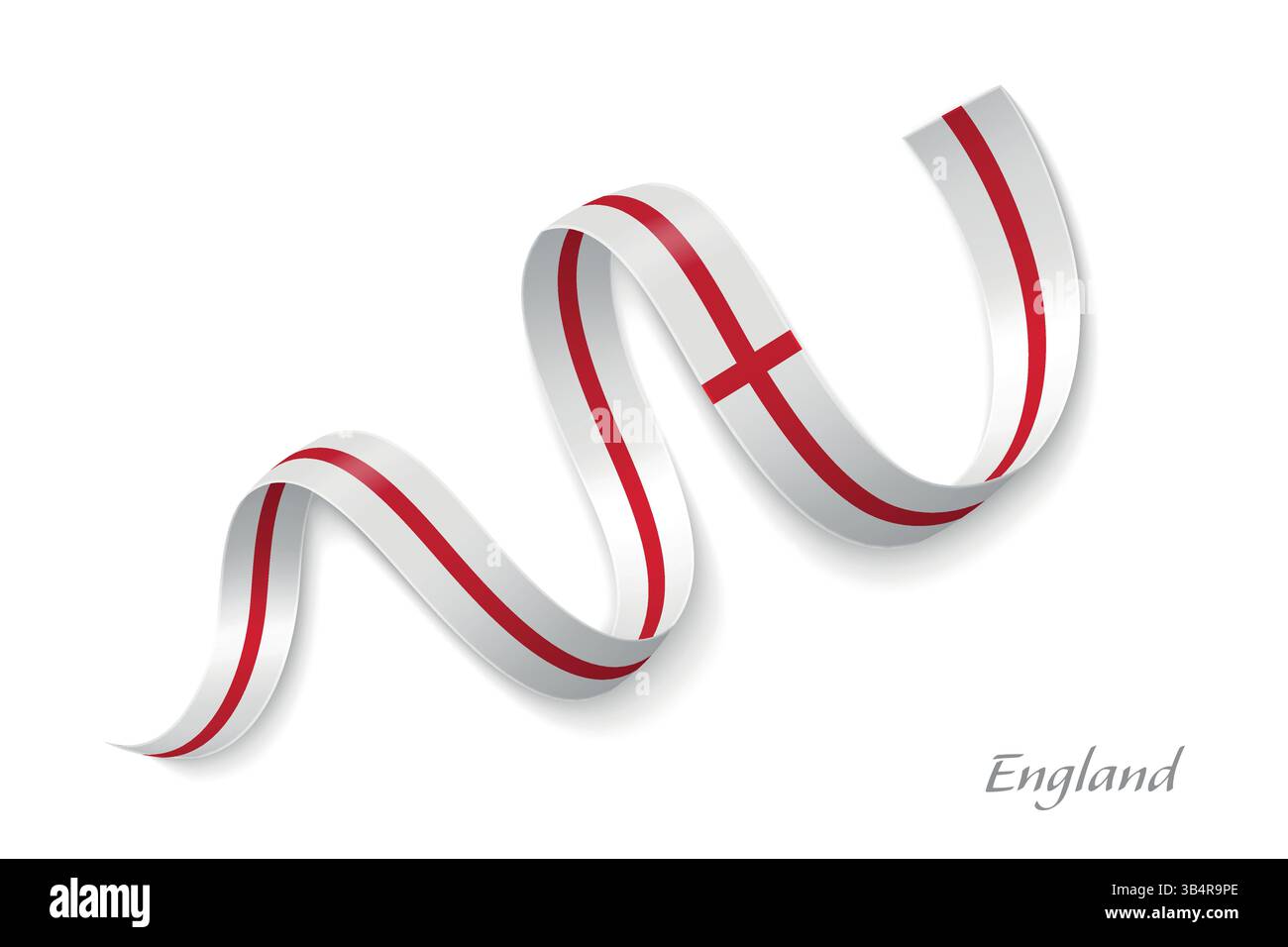 England flag ribbon waving national colors, symbolizing pride, unity ...