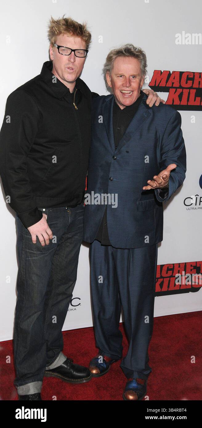 Jake Busey, Gary Busey at the Machete Kills Premiere held at the Regal ...