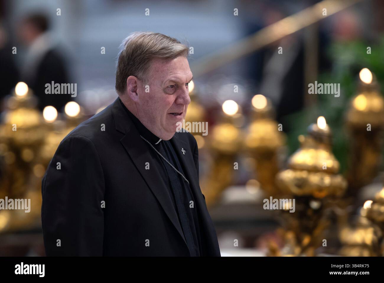 Cardinal Joseph William Tobin arrives for a mass on the fifth day of ...