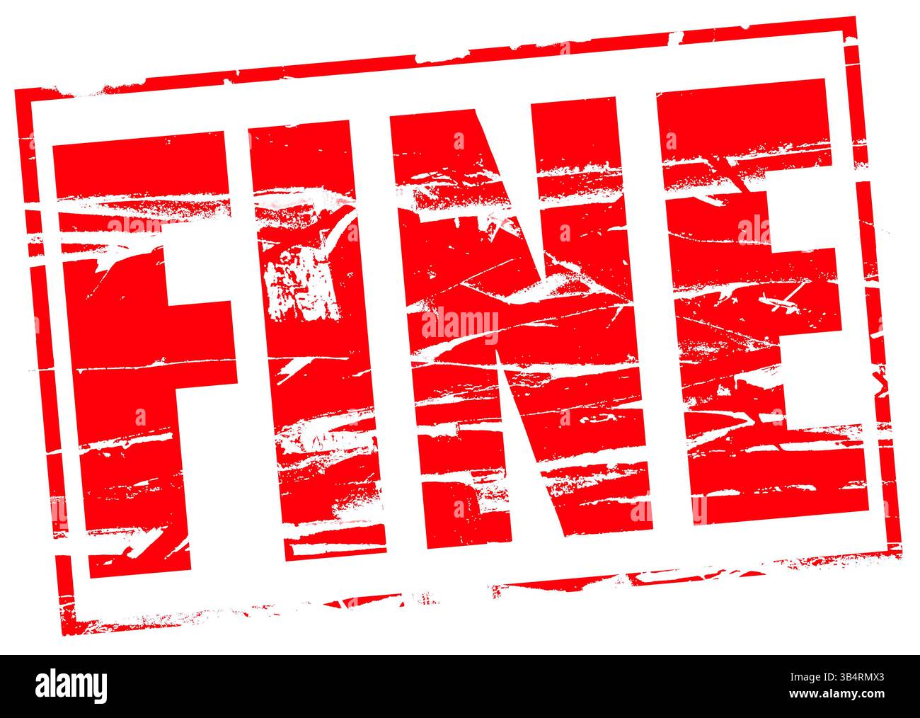 Digital composite. Red rubber stamp effect - Fine punishment, crime ...