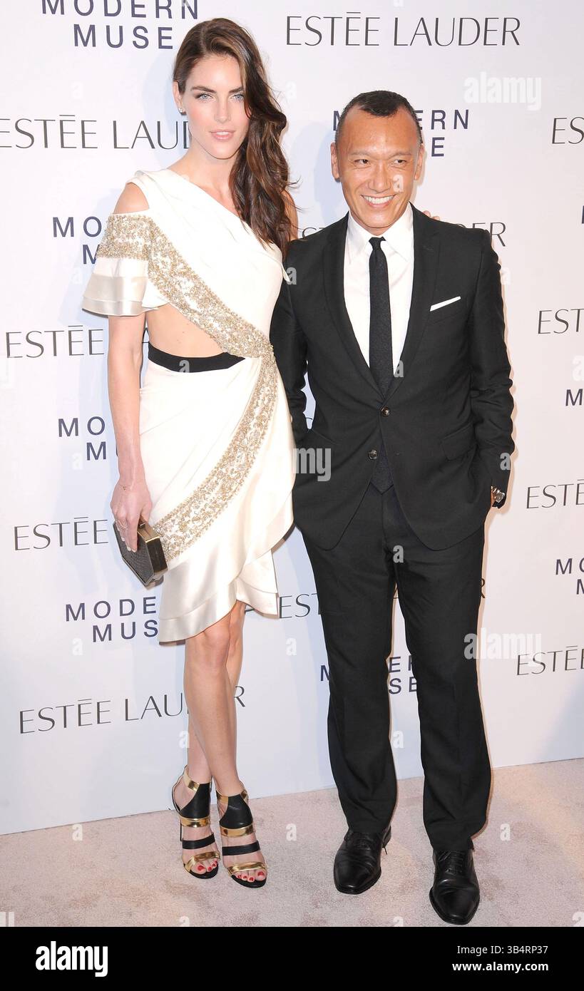 Hilary Rhoda and Joe Zee at the Estee Lauder 'Modern Muse' Fragrance ...