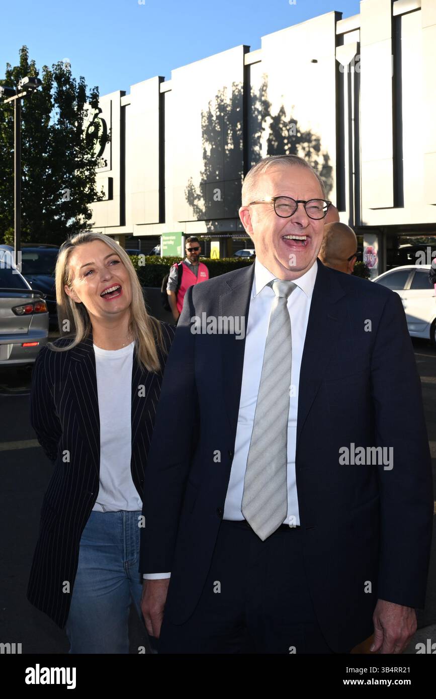 Adelaide, Australia. 01st May, 2025. Australian Prime Minister Anthony ...