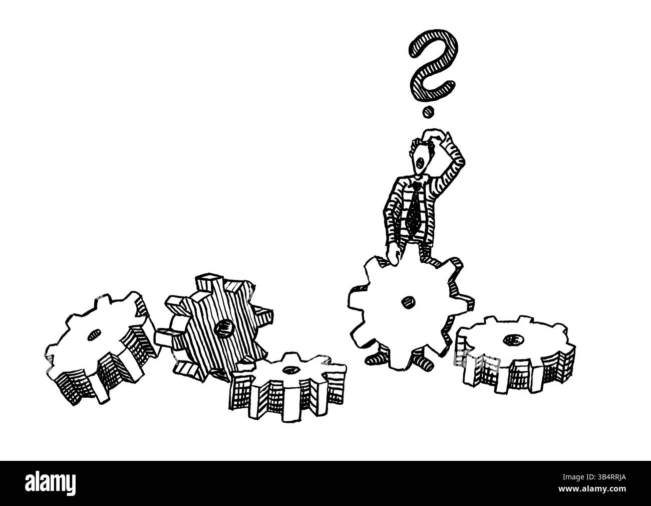 Problem query solution confusion Black and White Stock Photos & Images ...