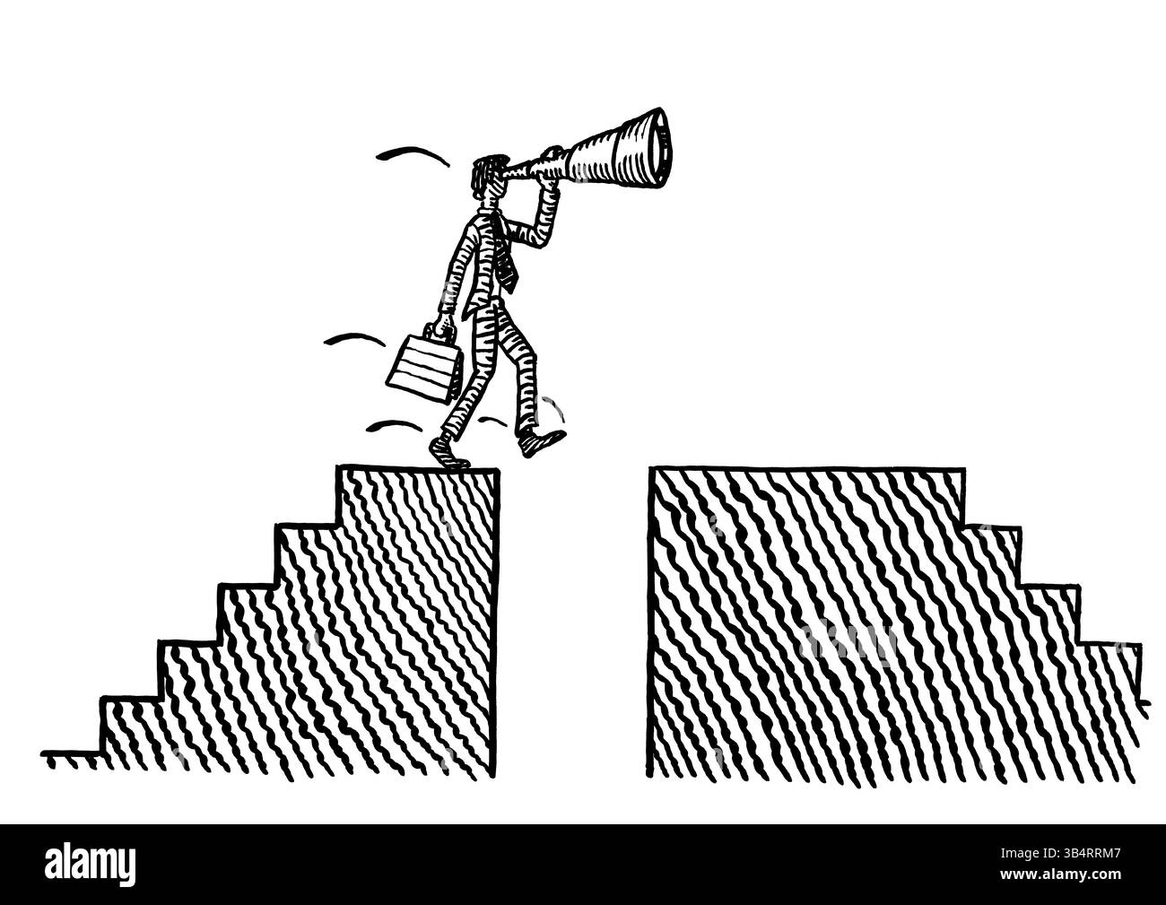 Stairs to abyss Black and White Stock Photos & Images - Alamy