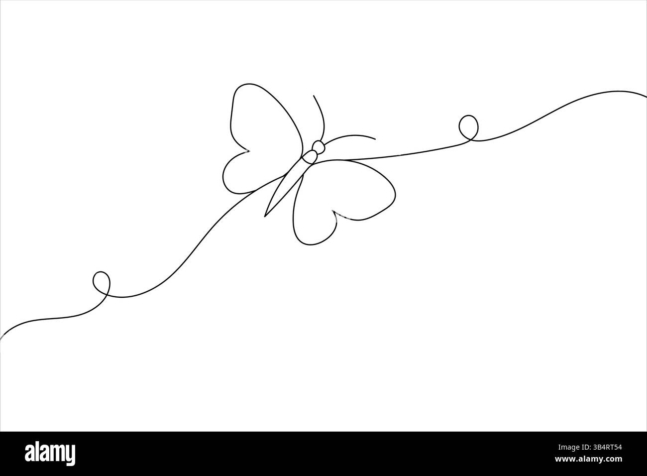 Minimalist Butterfly Line Art – Simple Vector Outline Vector ...