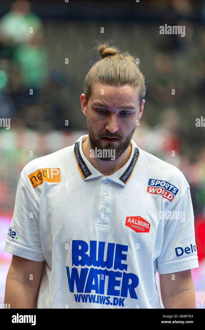 Aalborg, Denmark. 30th Apr, 2025. Head coach Simon Dahl of Aalborg ...