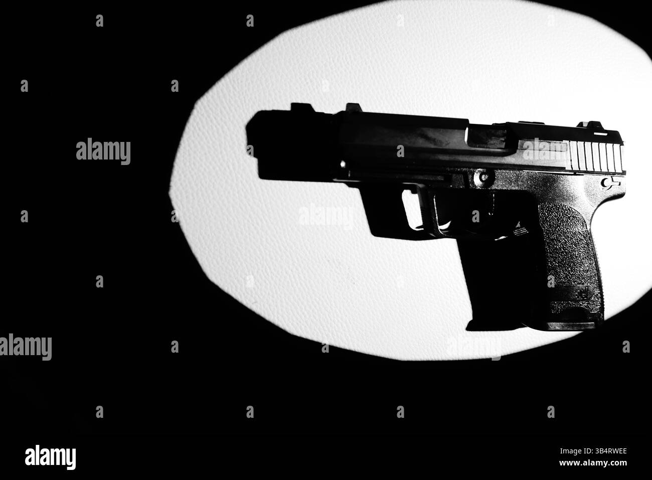 Automatic 9mm pistol gun crime thriller book cover design photo Stock ...
