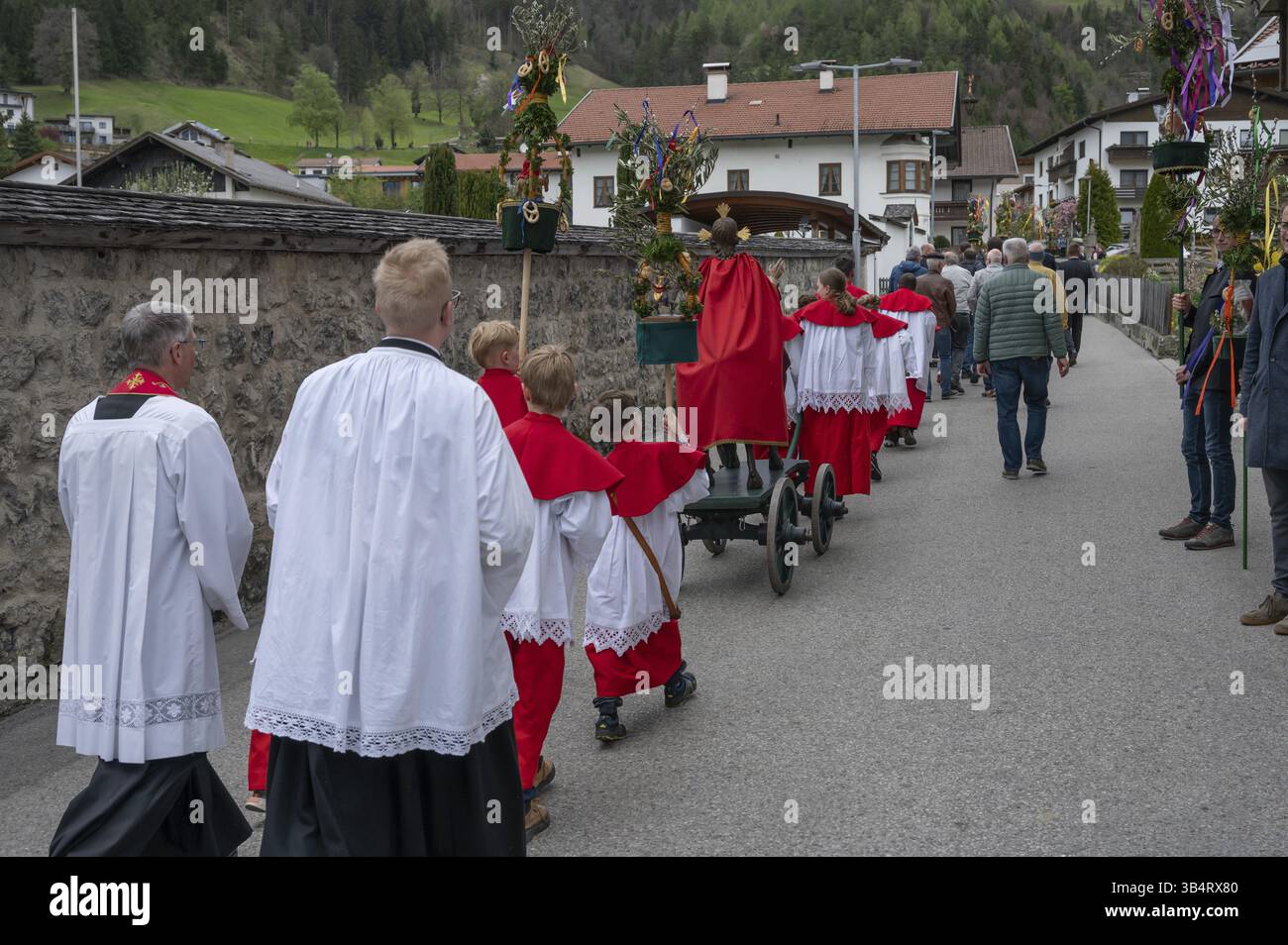 Palmesel procession, tradition since the 18th century, Parish Church of ...
