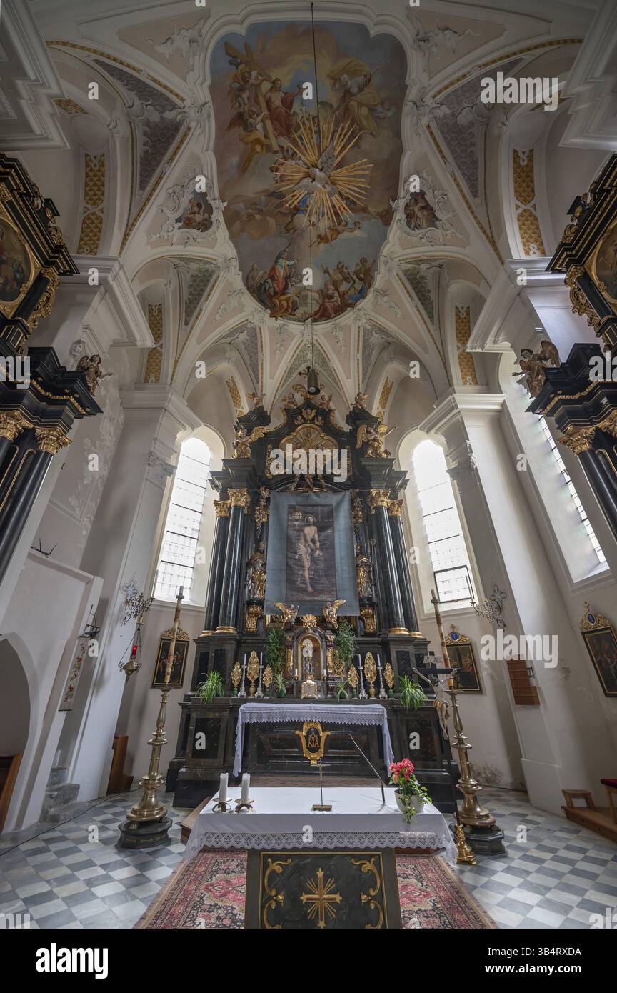 Altar with Lenten cloth, mid-18th century, Maria am Sand parish church ...