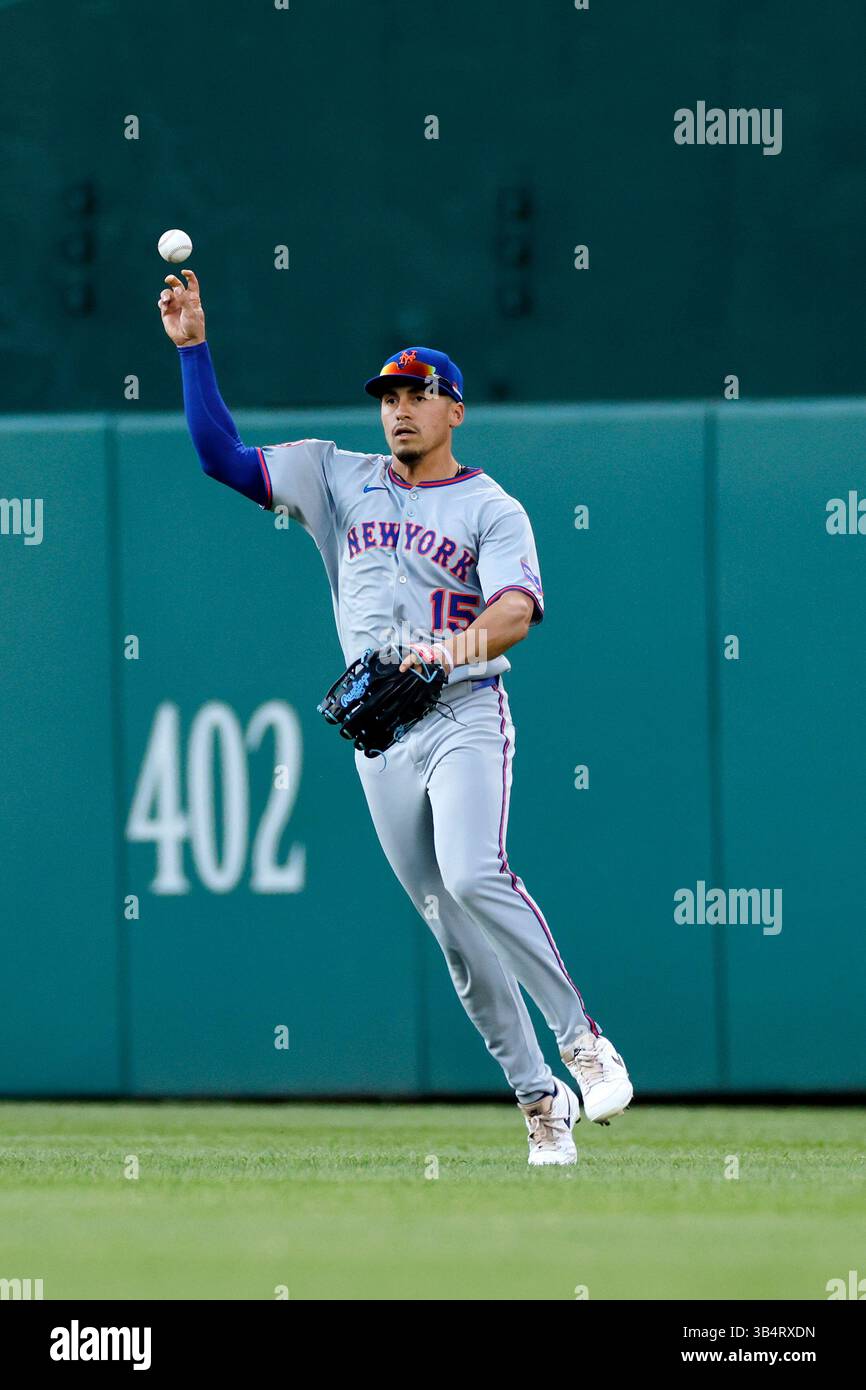 WASHINGTON, DC - APRIL 26: New York Mets outfielder Tyrone Taylor (15 ...