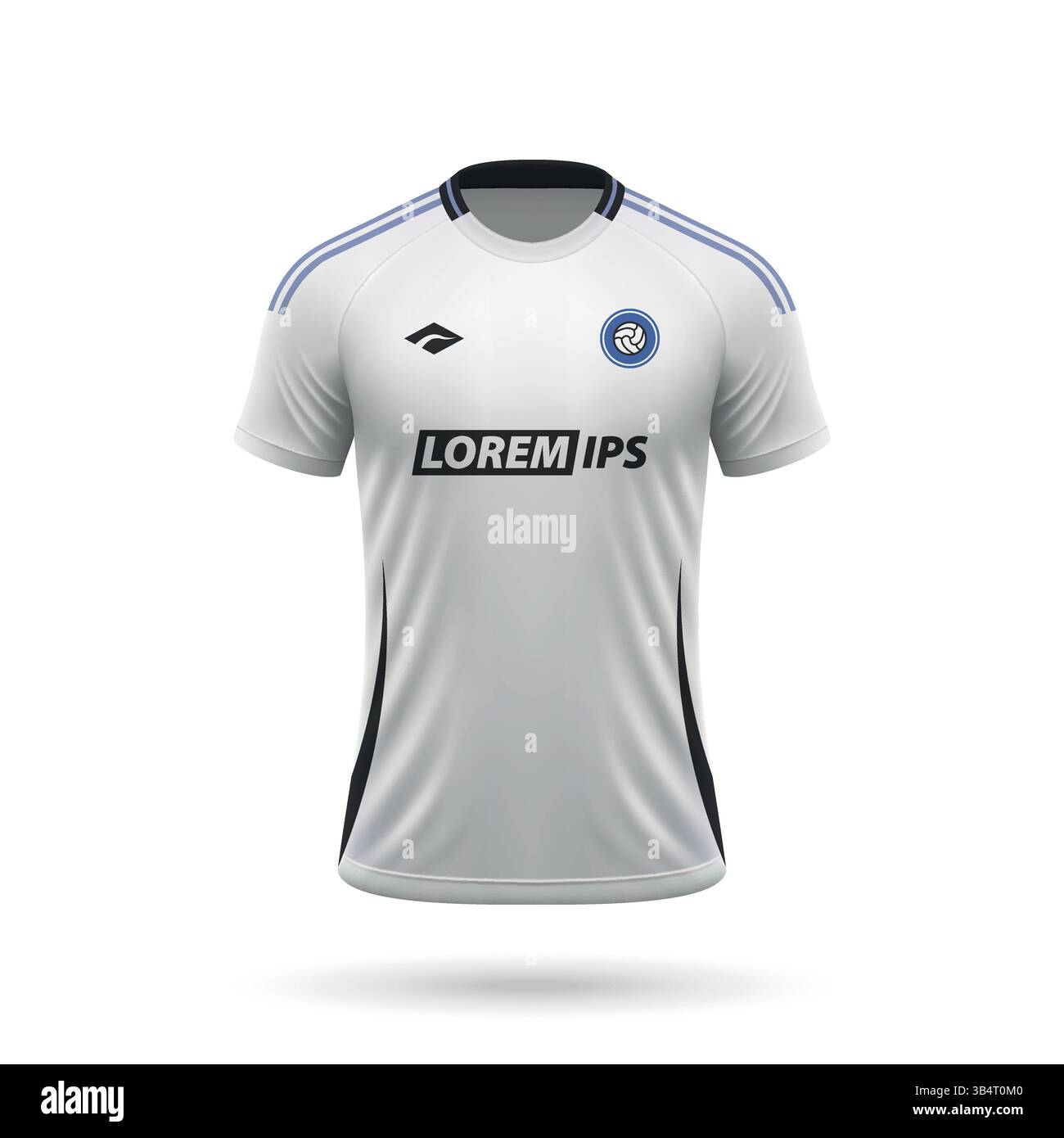 3d realistic soccer jersey in Colo-Colo style, football club shirt ...