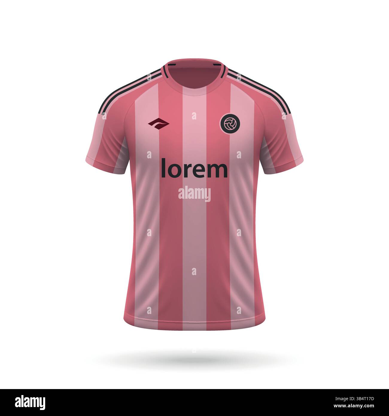 3d realistic soccer jersey in Inter Miami style, football club shirt ...