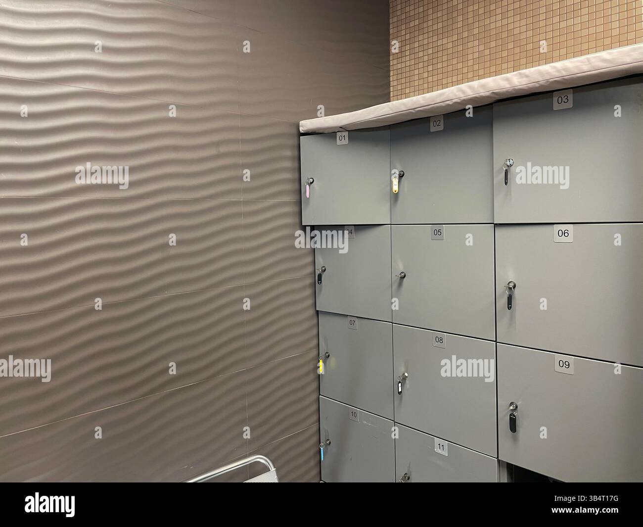 Lockers for clothes in the locker room.Lockers and lockers of the ...