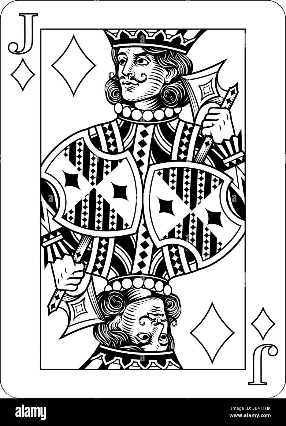 Jack of Diamonds Design from Deck of Playing Cards Stock Vector Image ...