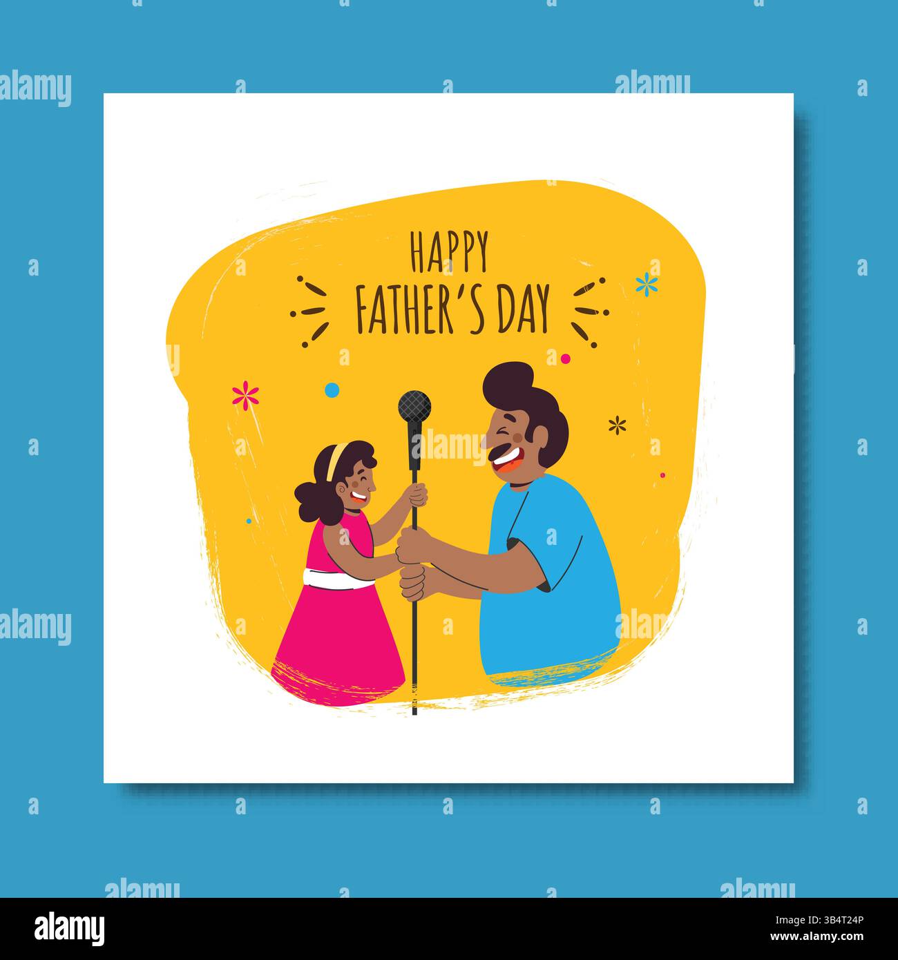 Happy Father's Day Post with a Father and Daughter Singing Together ...