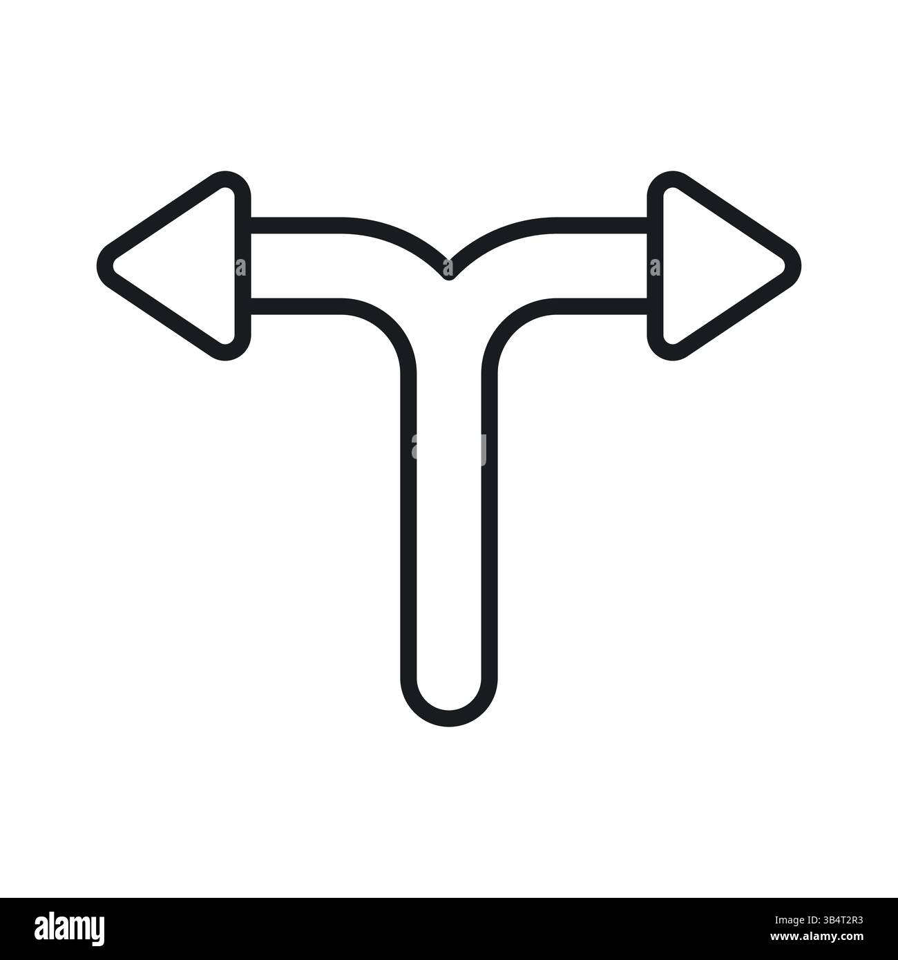 Two way arrow vector design isolated on white background Stock Vector Image & Art - Alamy