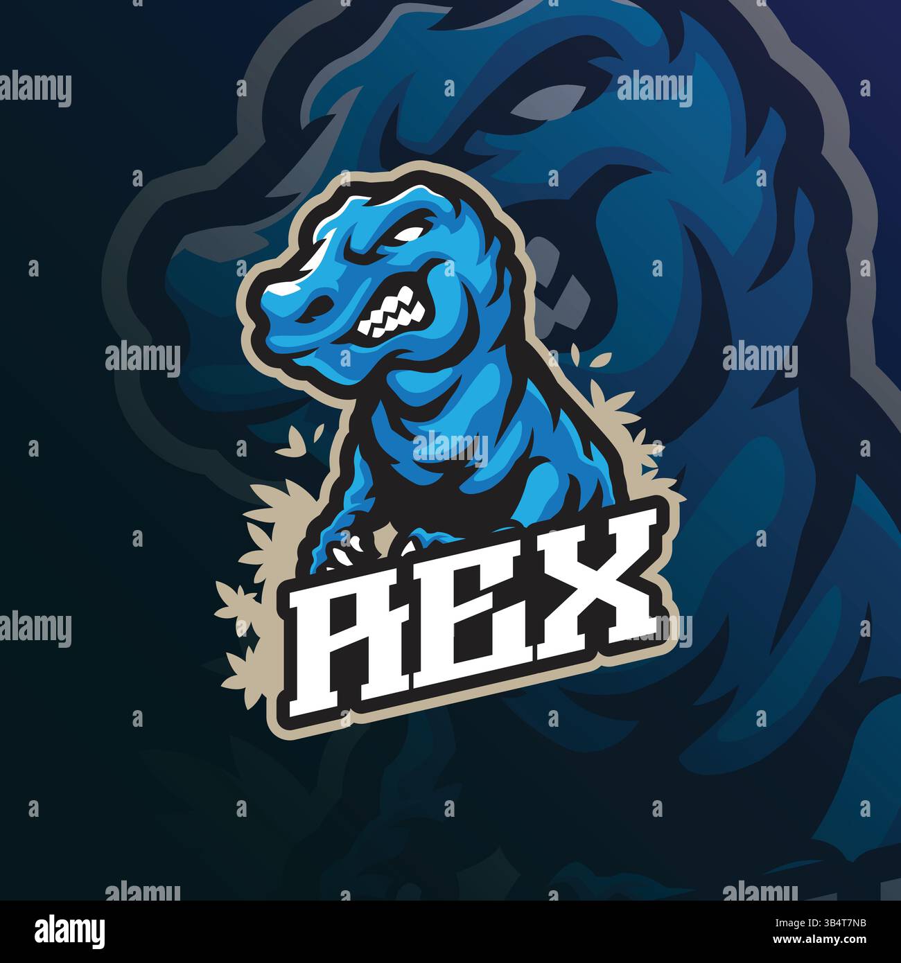 Rex mascot logo design vector with modern illustration concept style ...