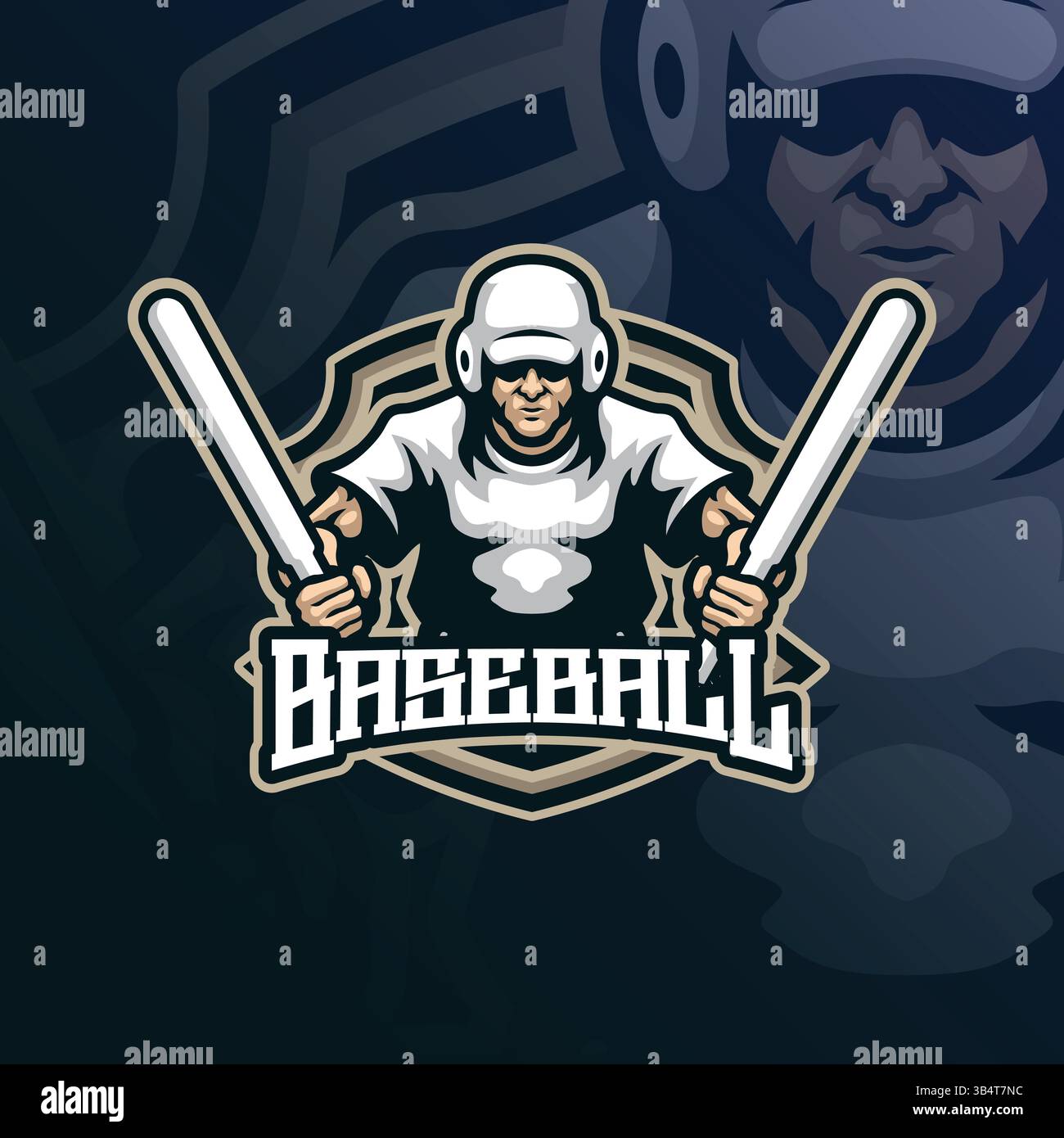 Baseball mascot logo design vector with modern illustration concept style for badge, emblem and ...