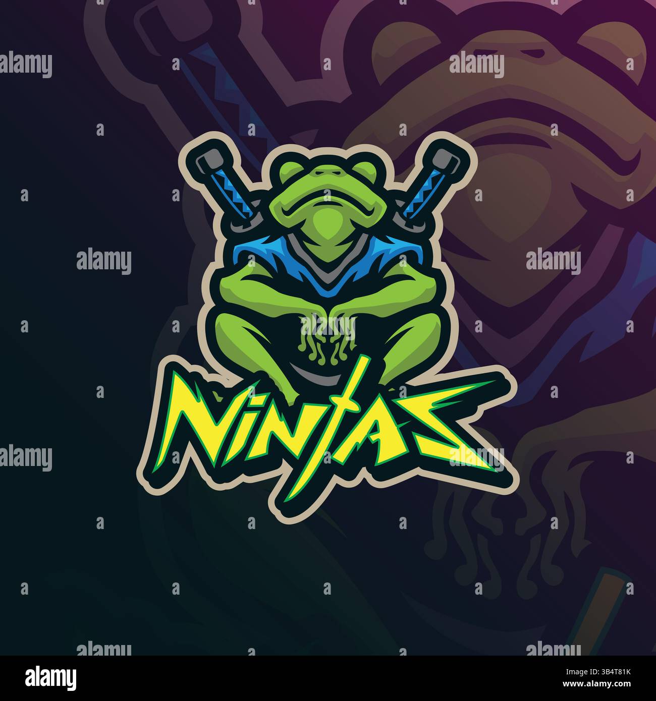 Ninja mascot logo design vector with modern illustration concept style ...