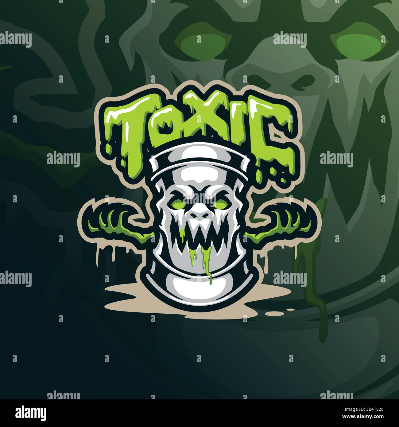 Toxic mascot logo design vector with modern illustration concept style ...