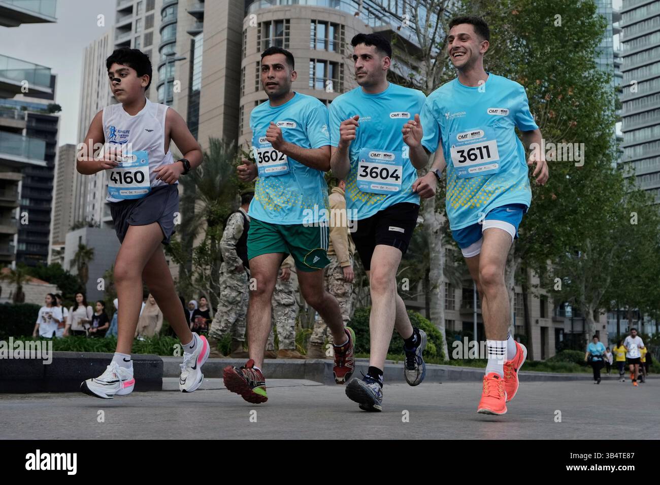 Runners compete in the 10 kilometers (6.2 miles) Beirut International ...