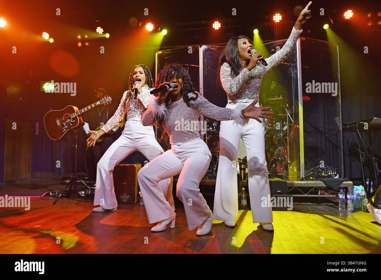 LONDON, ENGLAND - APRIL 30: Christel Lakhdar, Easther Bennett and ...
