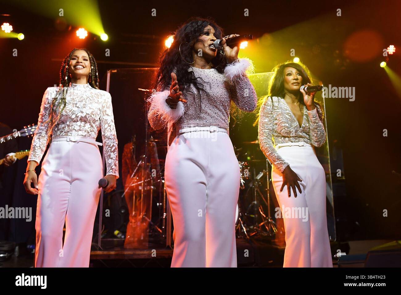 LONDON, ENGLAND - APRIL 30: Christel Lakhdar, Easther Bennett and ...