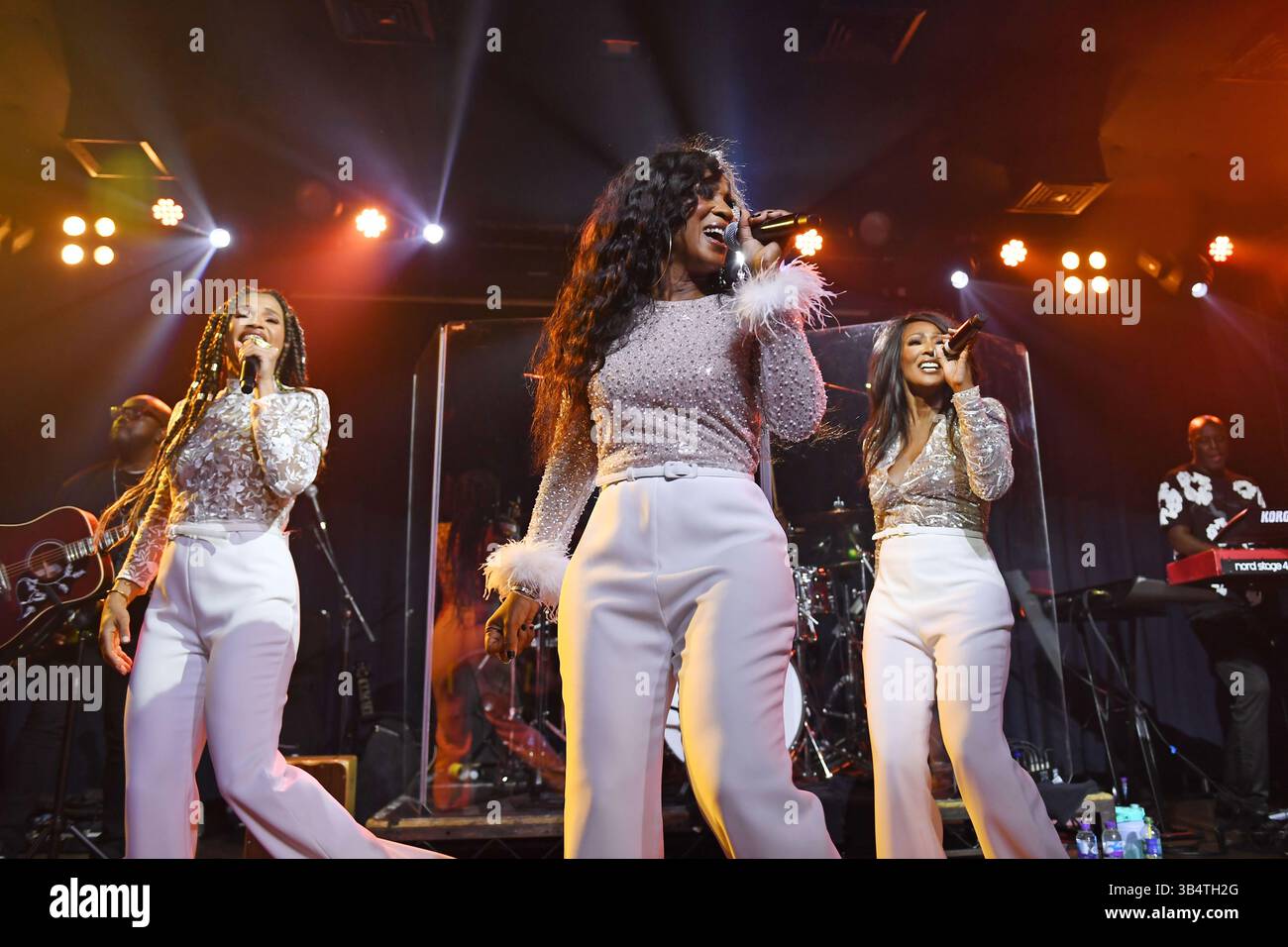 LONDON, ENGLAND - APRIL 30: Christel Lakhdar, Easther Bennett and ...